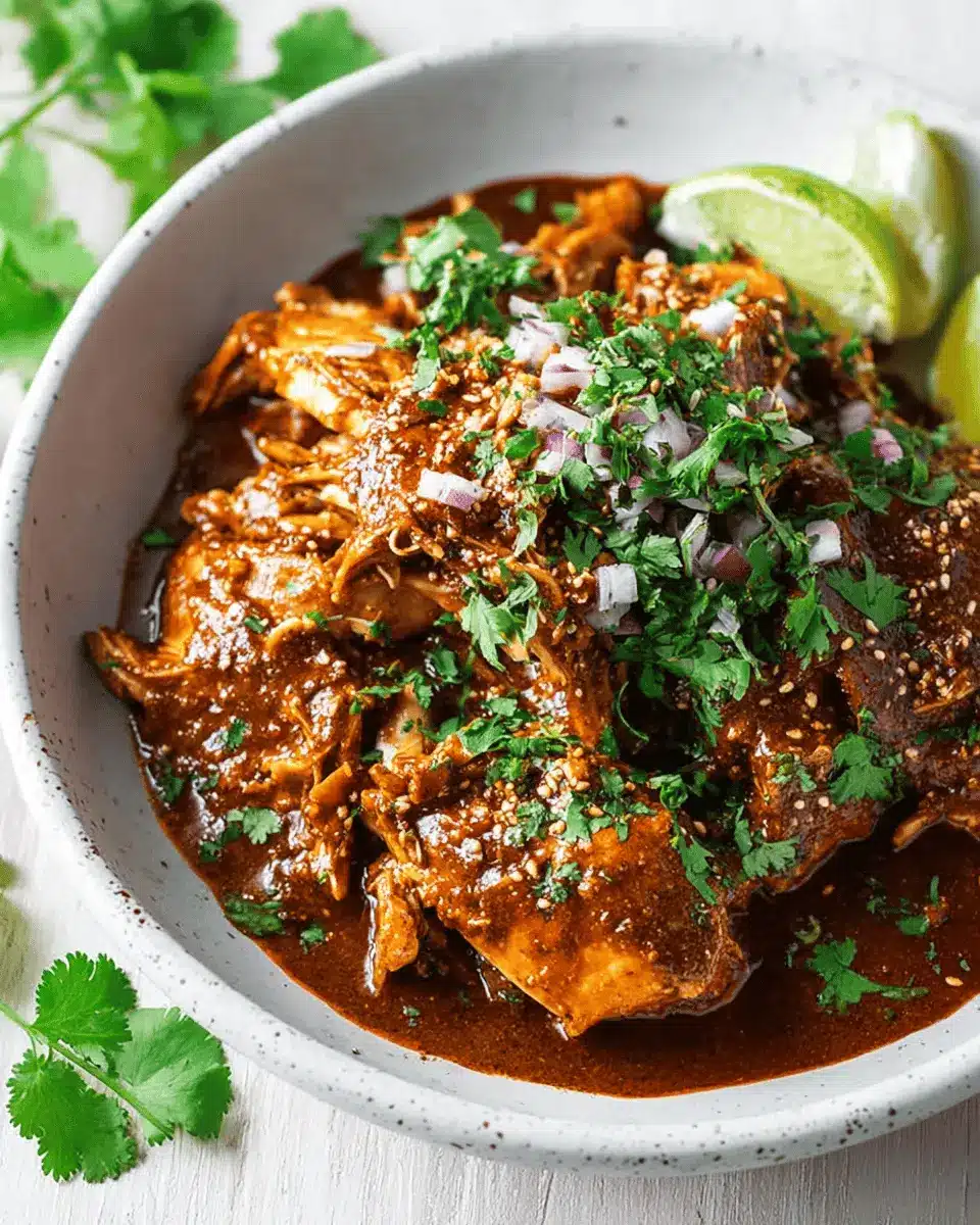 slow cooker chicken mole